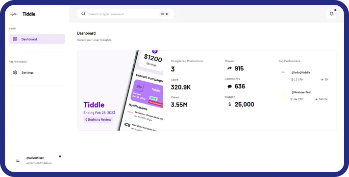Tiddle | Viral Influencer Marketing Campaigns